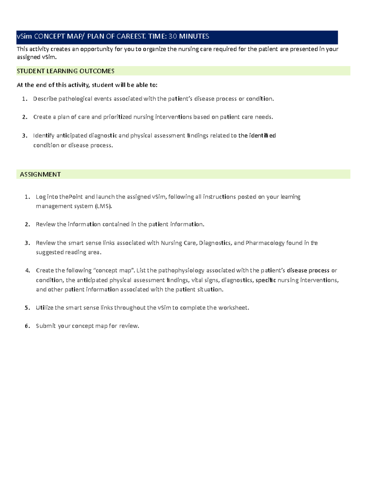 Concept Map Instructions and Worksheet-1 - This activity creates an ...