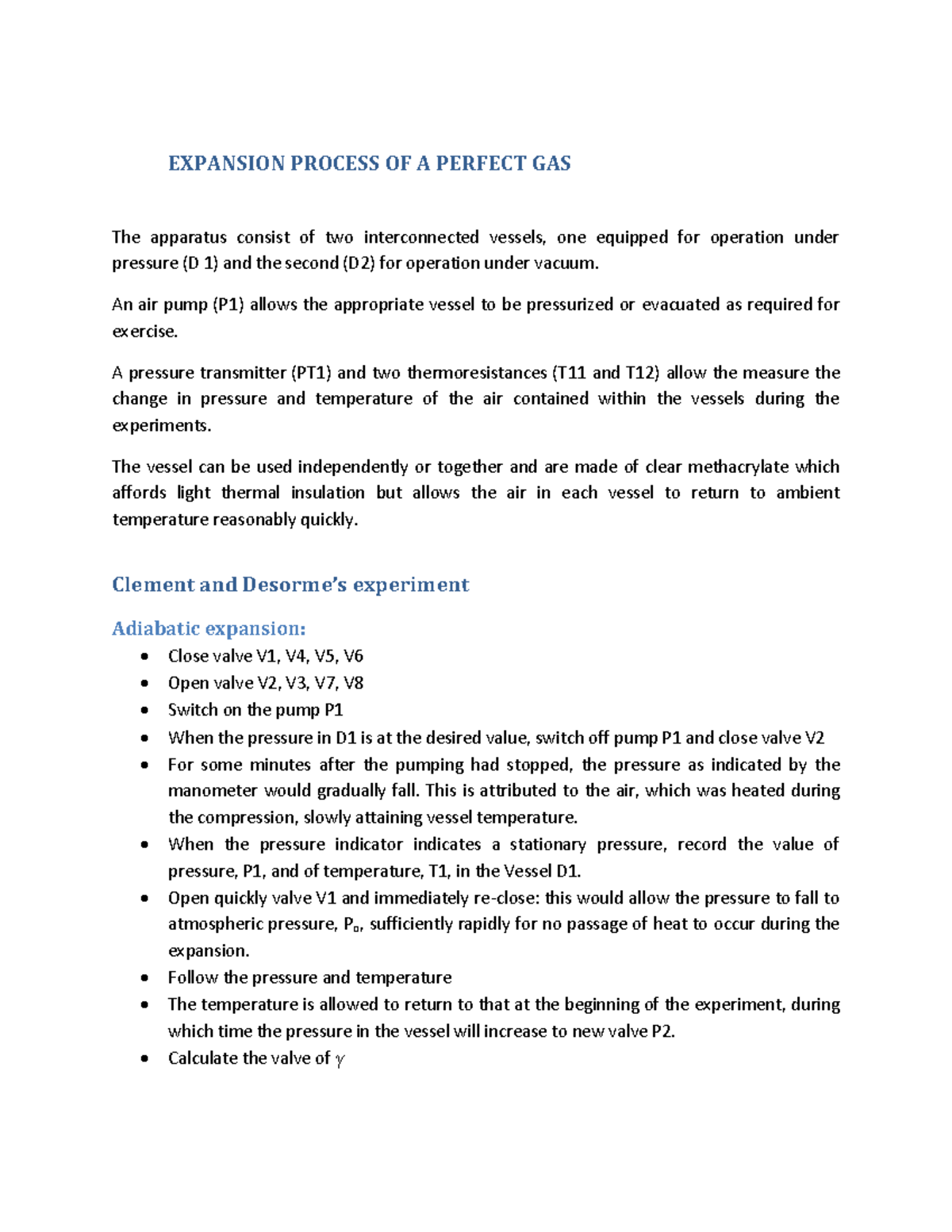 05 Expension Process of Perfect Gas - EXPANSION PROCESS OF A PERFECT ...