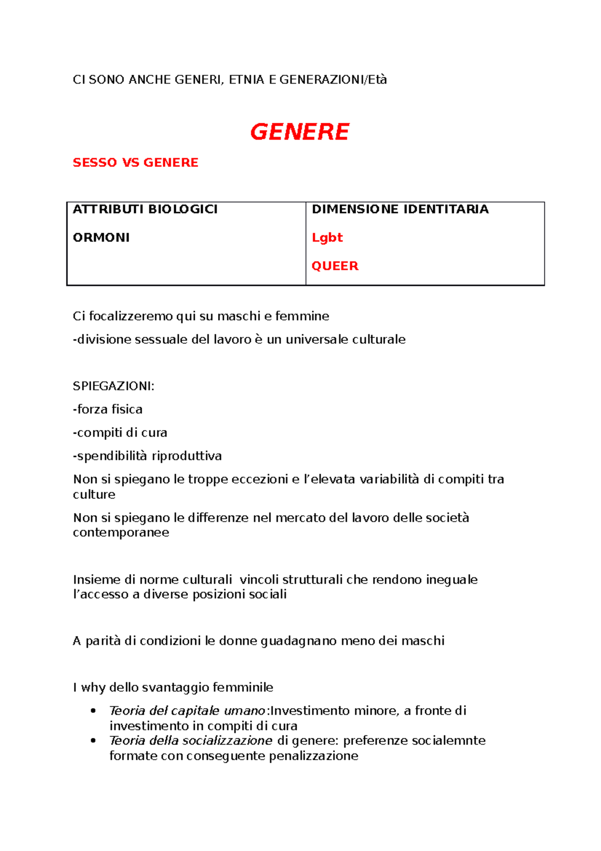 Lezione 36 il genere - CI SONO ANCHE GENERI, ETNIA E GENERAZIONI/Età ...
