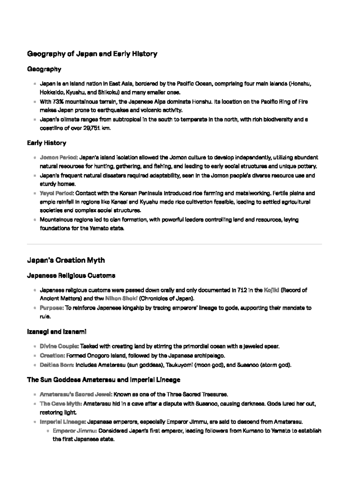 Japan and its Emergence - Geography of Japan and Early History ...