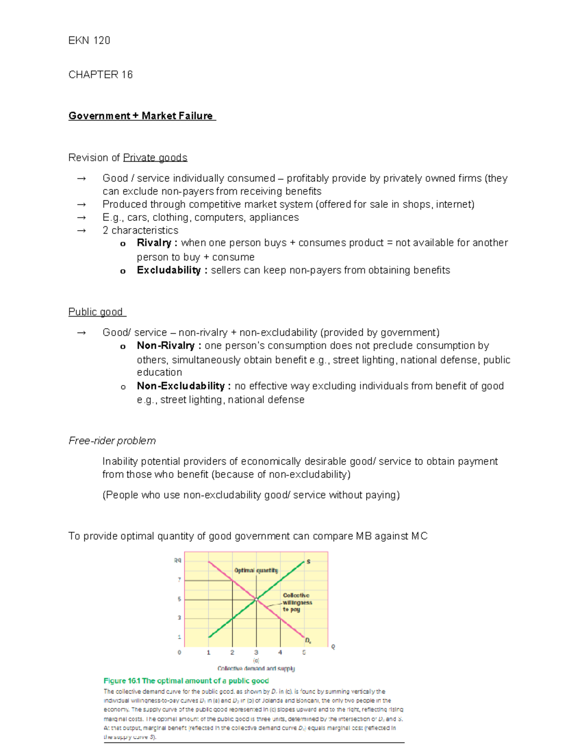 EKN Chapter 16 notes - Summary Economics - CHAPTER 16 Government ...