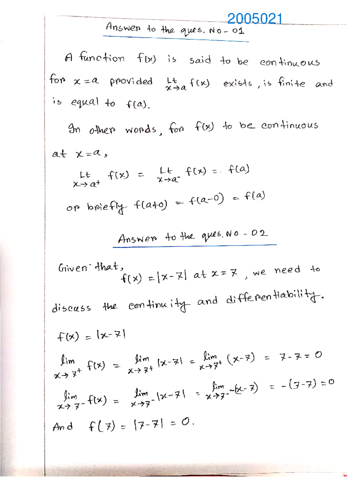 Math assignment - Mathematics II - Studocu