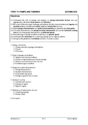 Hydraulics module 4 - About Fluid mechanism and Flow of Fluids. - Fluid ...