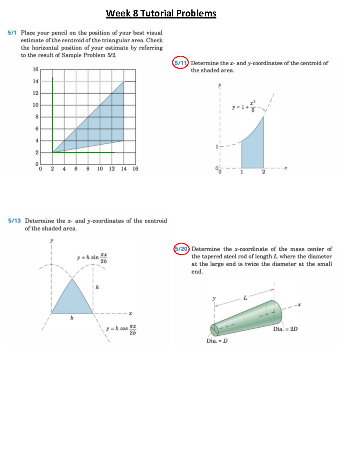 Week 8 Tutorial Questions - AMME1802 - Week 8 Tutorial Problems - Studocu