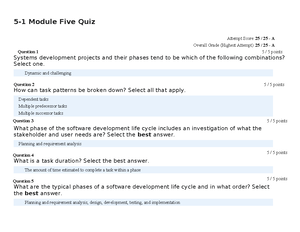 Mod 2 - Quiz 2 - 2-1 Module Two Quiz Attempt Score 25 / 25 - A Overall ...