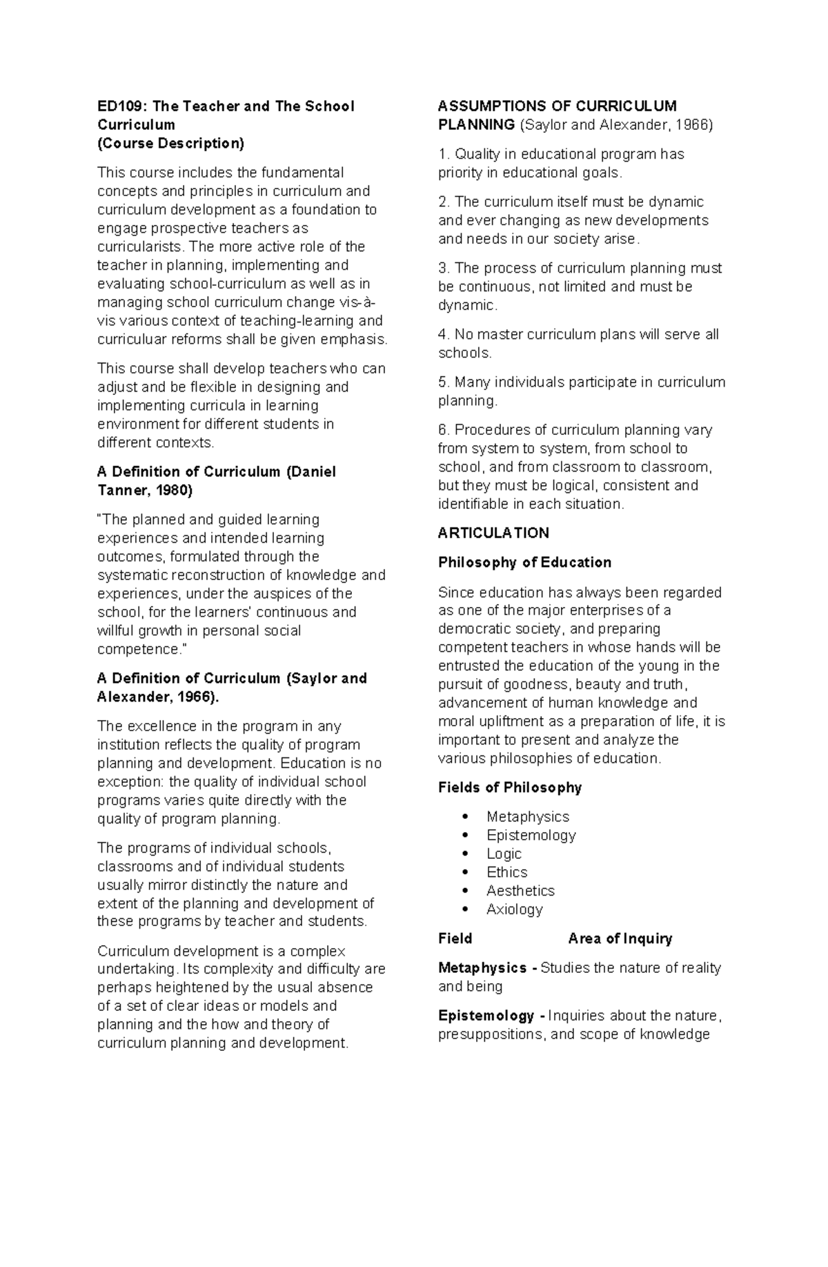 ED109 - The more active role of the teacher in planning, implementing ...