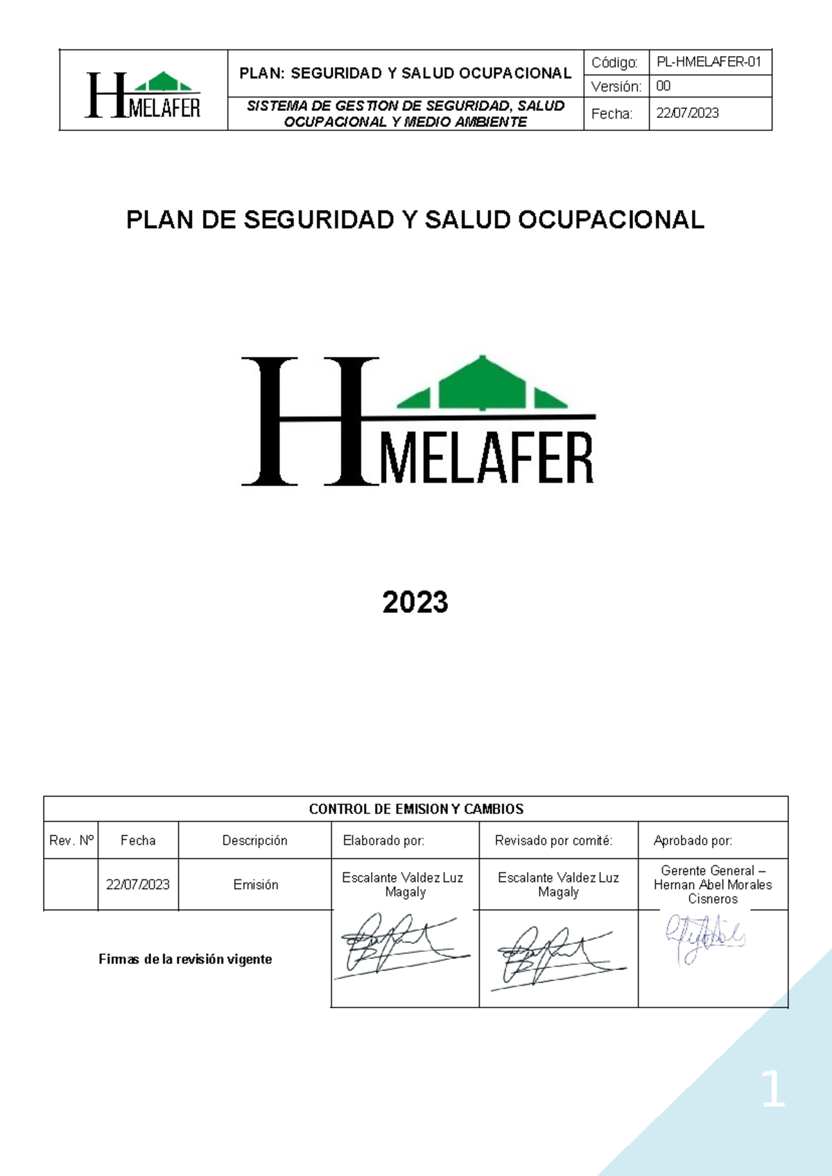 16.- PLAN DE Seguridad Y Salud Ocupacional Haman 2021 - PLAN: SEGURIDAD Y SALUD OCUPACIONAL ...