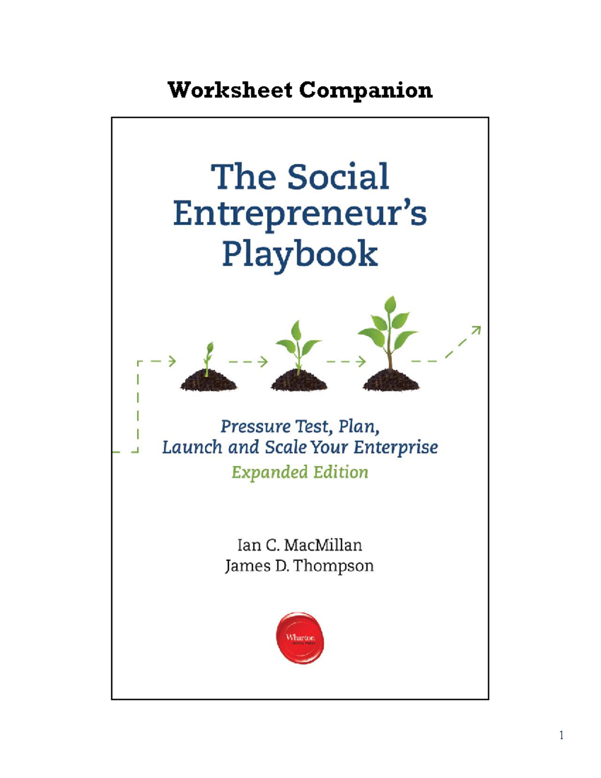 Social-Entrepreneurs-Companion - Worksheet Companion - Studocu