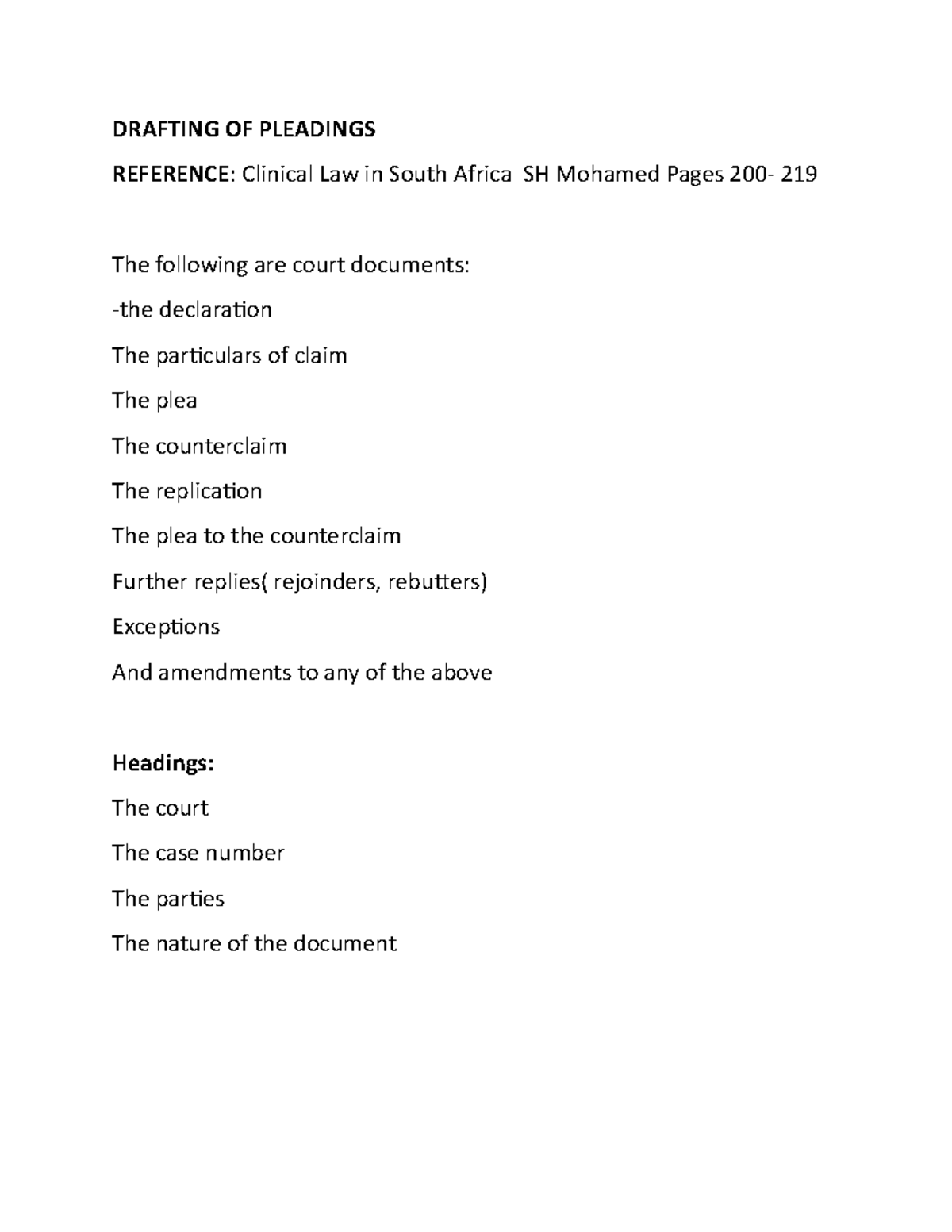 Lesson 7 Ethics Drafting OF Pleadings continued 1(1) - DRAFTING OF ...