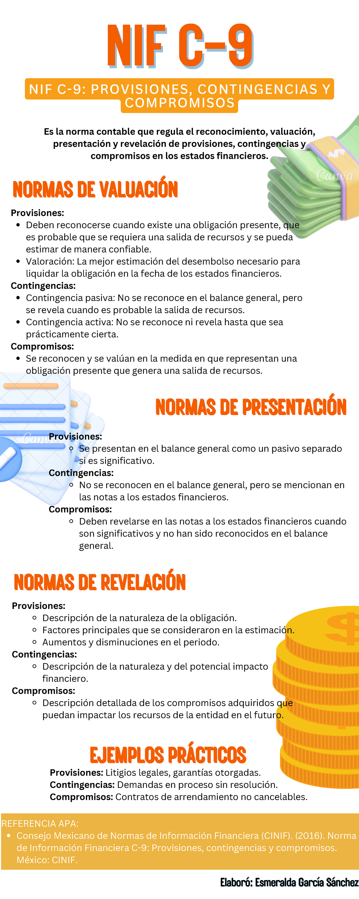 Infografía NID C-9 - NIF C-9NIF C- NIF C-9: PROVISIONES, CONTINGENCIAS Y COMPROMISOS Es la norma ...