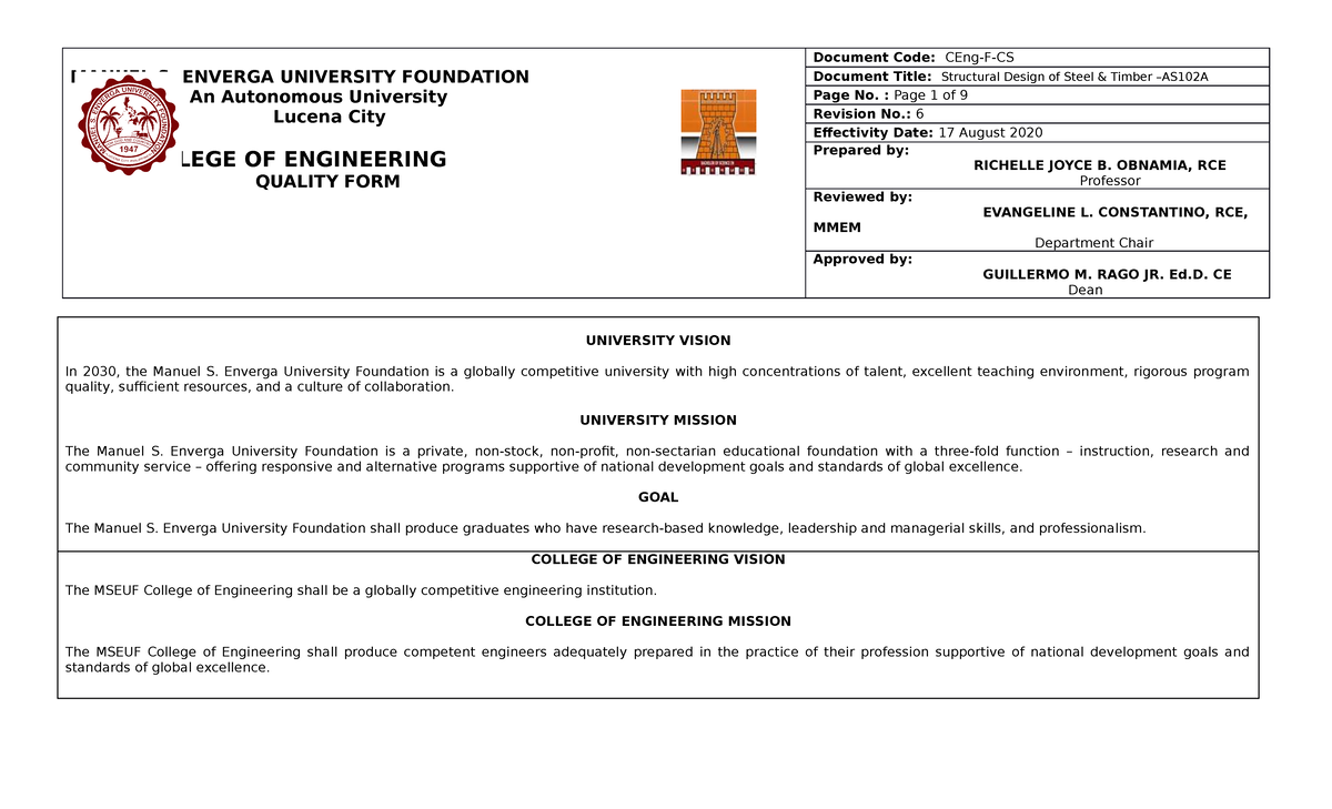 Obnamia AS102A 1ST 2020-2021- Syllabus - MANUEL S. ENVERGA UNIVERSITY ...