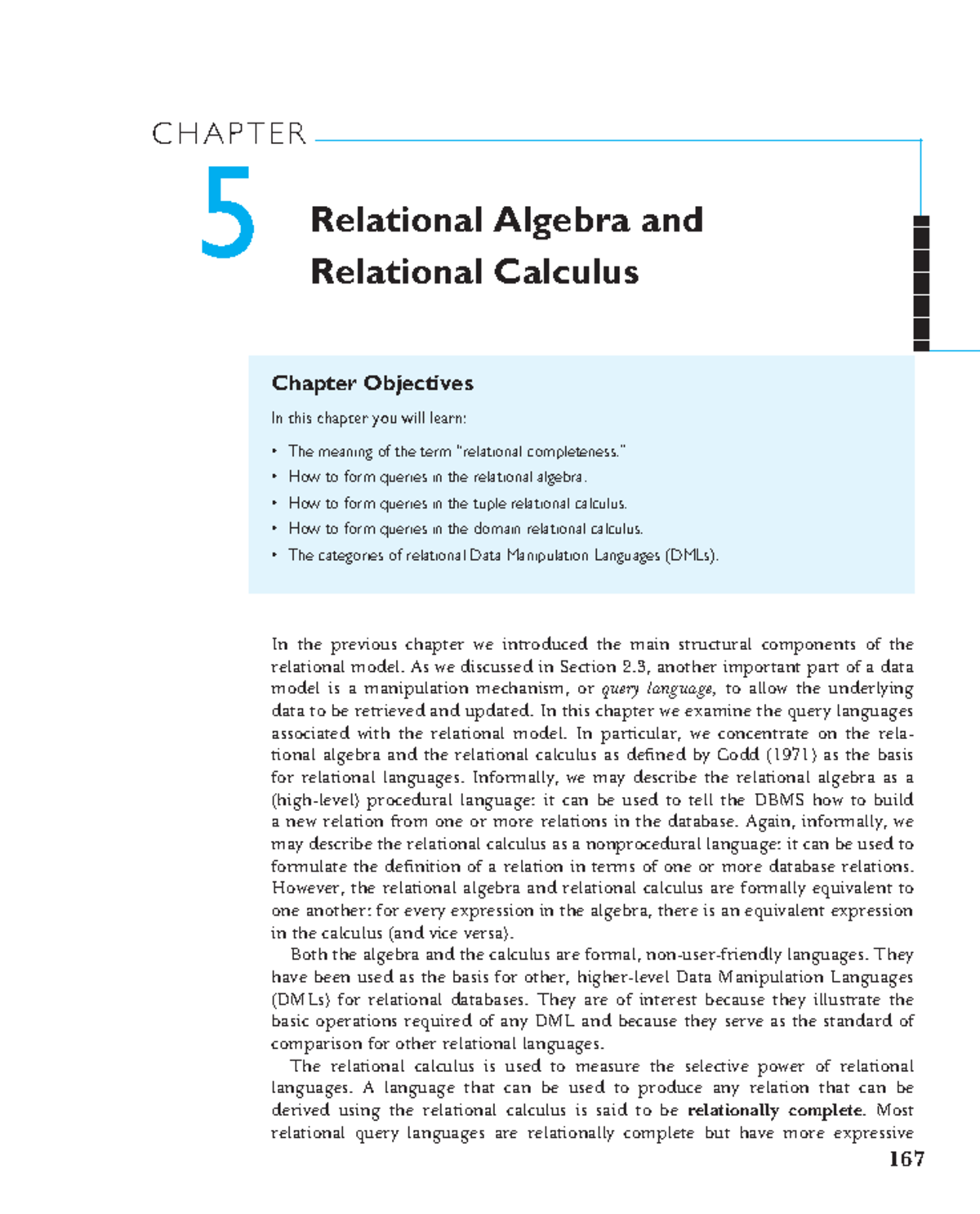 Chapter 05 Relational Algebra and Relational Calculus - CHAPTER 5 Relational Algebra and ...