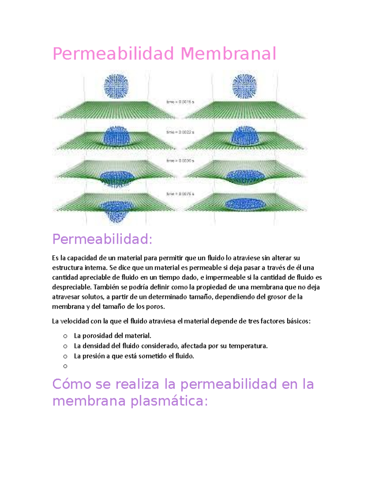 Biología celular Permeabilidad Membranal Tarea - Permeabilidad ...