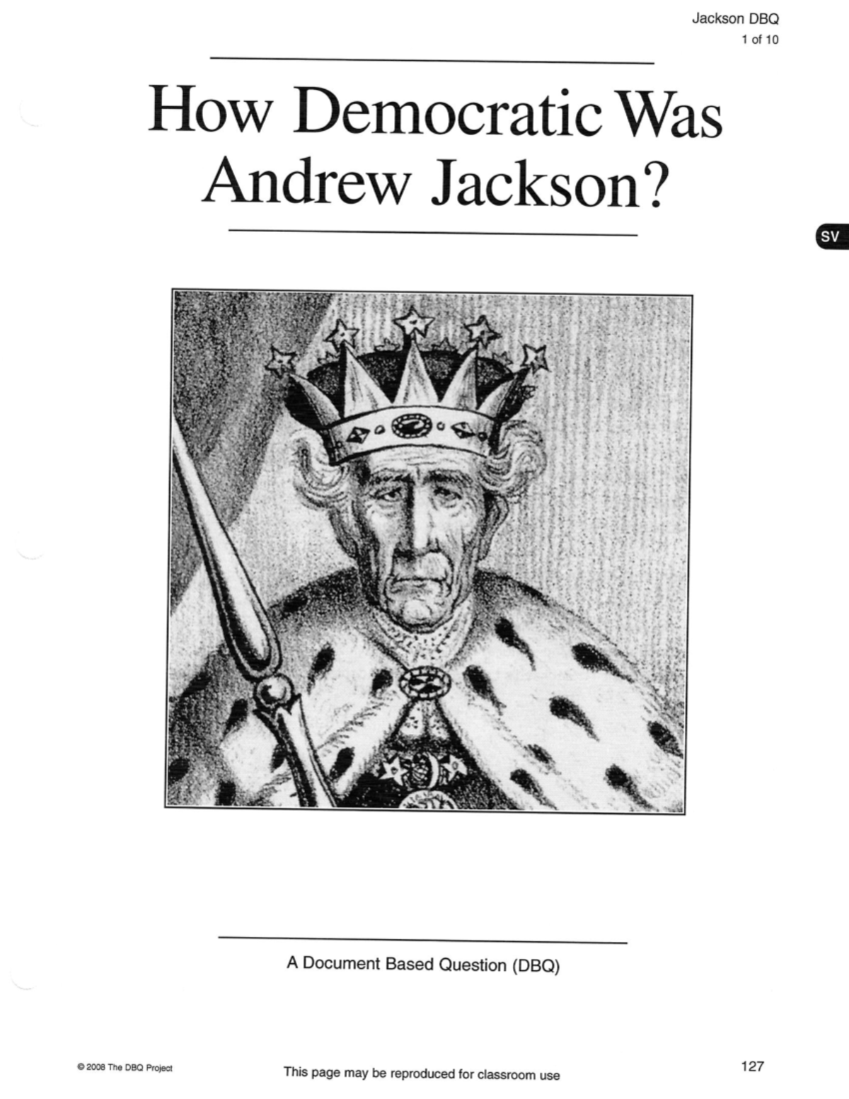 Dbq how democratic was andrew jackson short - Studocu