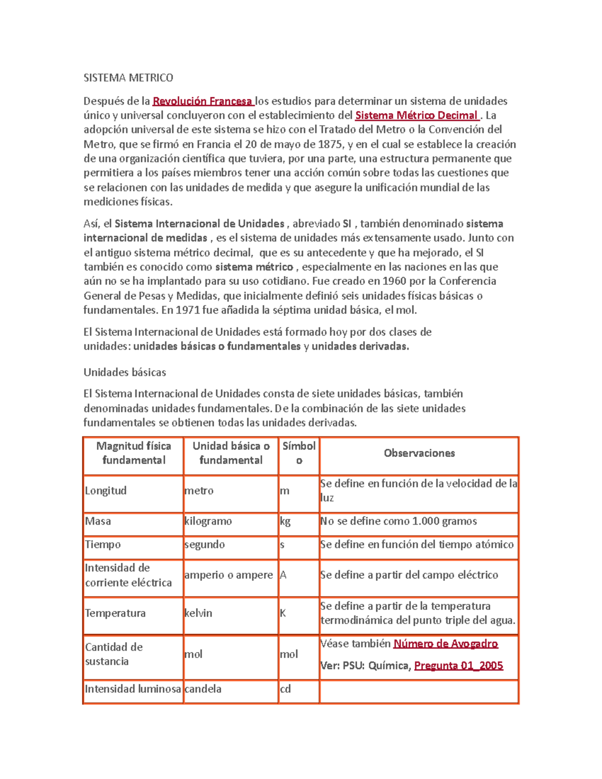 Sistema Metrico Metrologia - SISTEMA METRICO Después de la Revolución ...