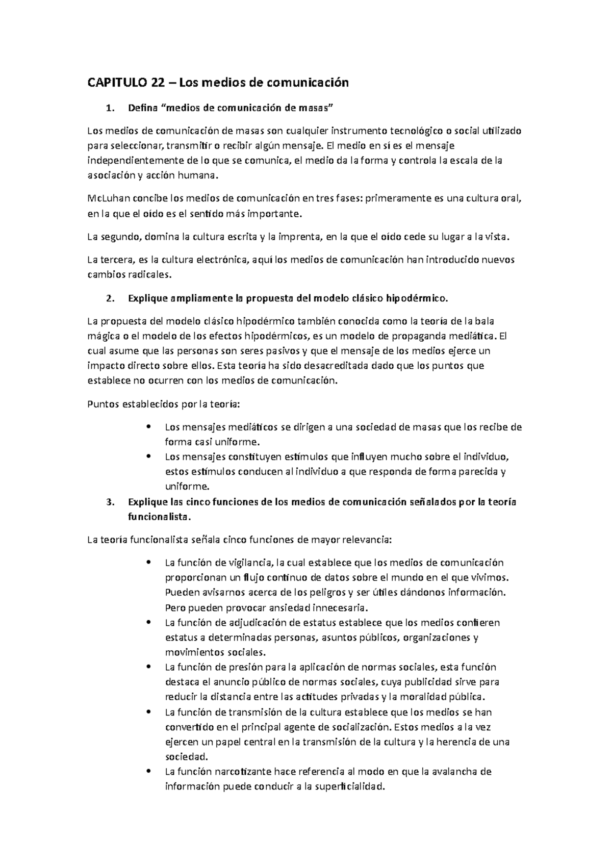 Capitulo 22 – Los medios de comunicación - CAPITULO 22 – Los medios de ...