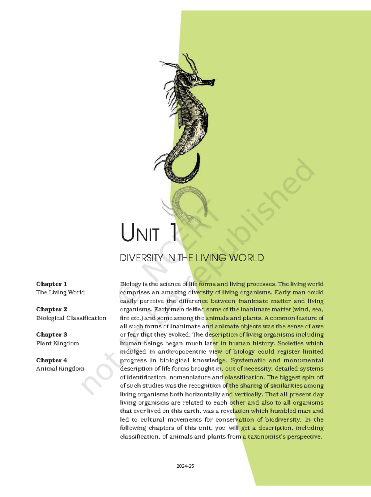 BIOLOGY CLASS 11 CHAPTER 1 - Biology is the science of life forms and ...