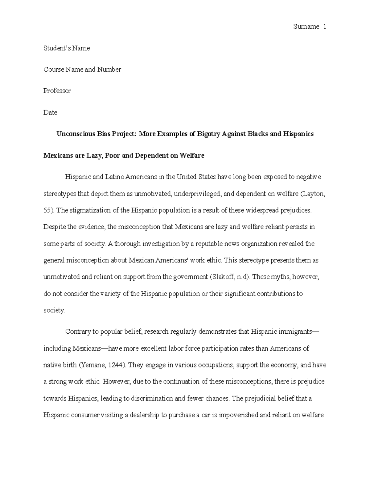 5316 Unconscious Bias Project More Examples of Bigotry Against Blacks ...