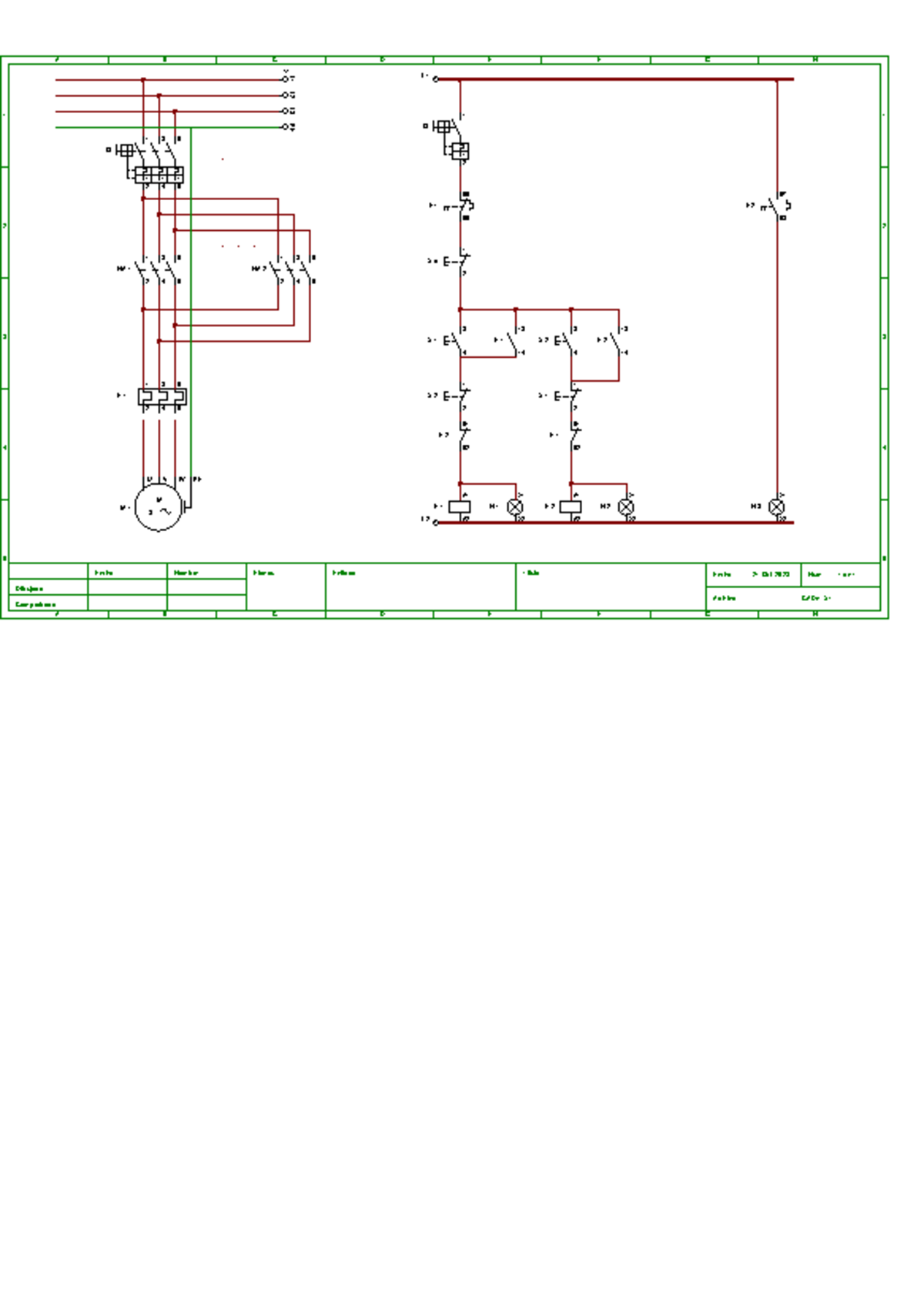 Esquema DE Sircuito - TRABAJOS DE AUTOMATISMO - A A B B C C D D E E F F ...