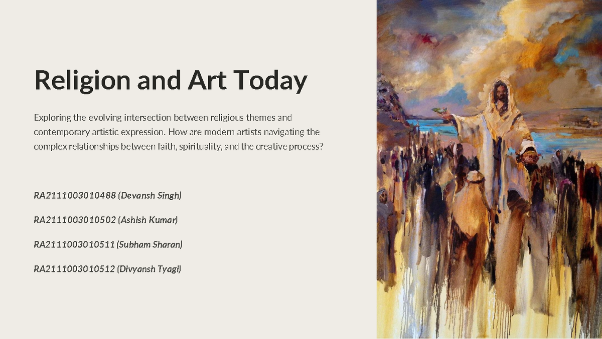 Ct2 iaf - Religion and Art Today Exploring the evolving intersection ...