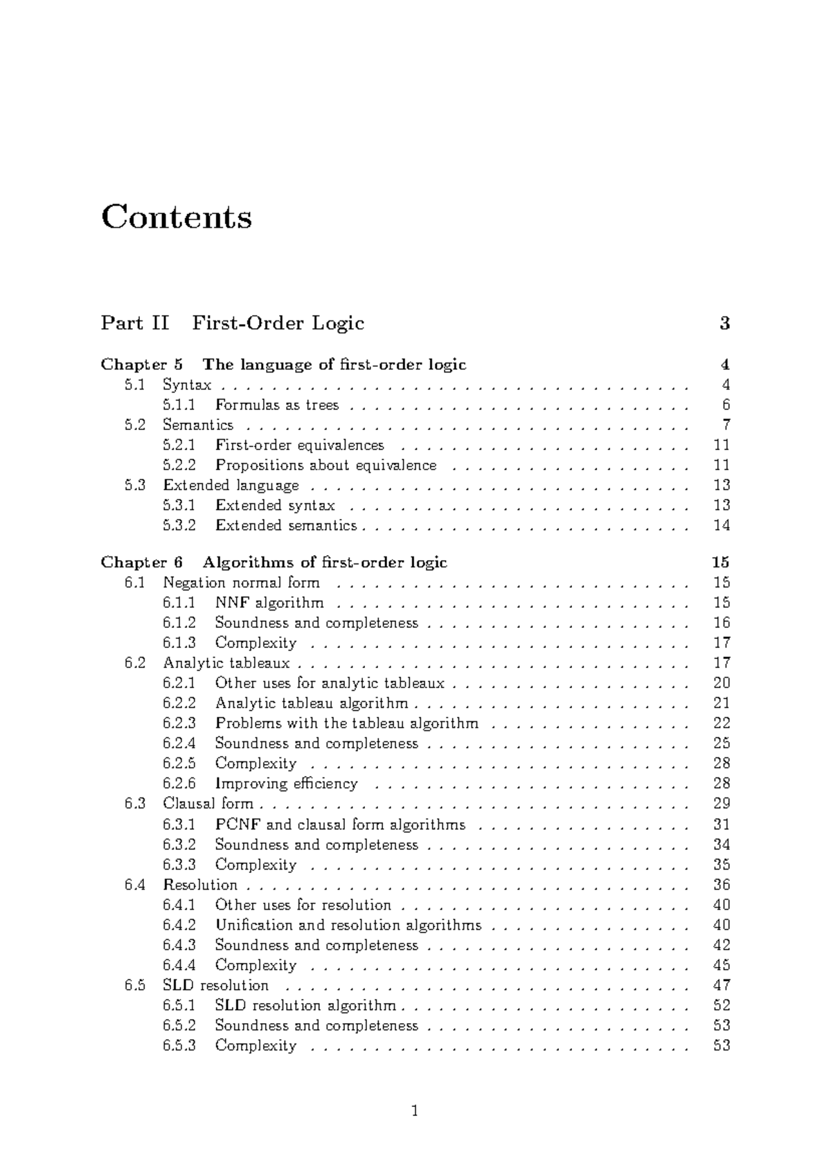Part II v1 - Notes - CONTENTS Contents Part II First-Order Logic ...
