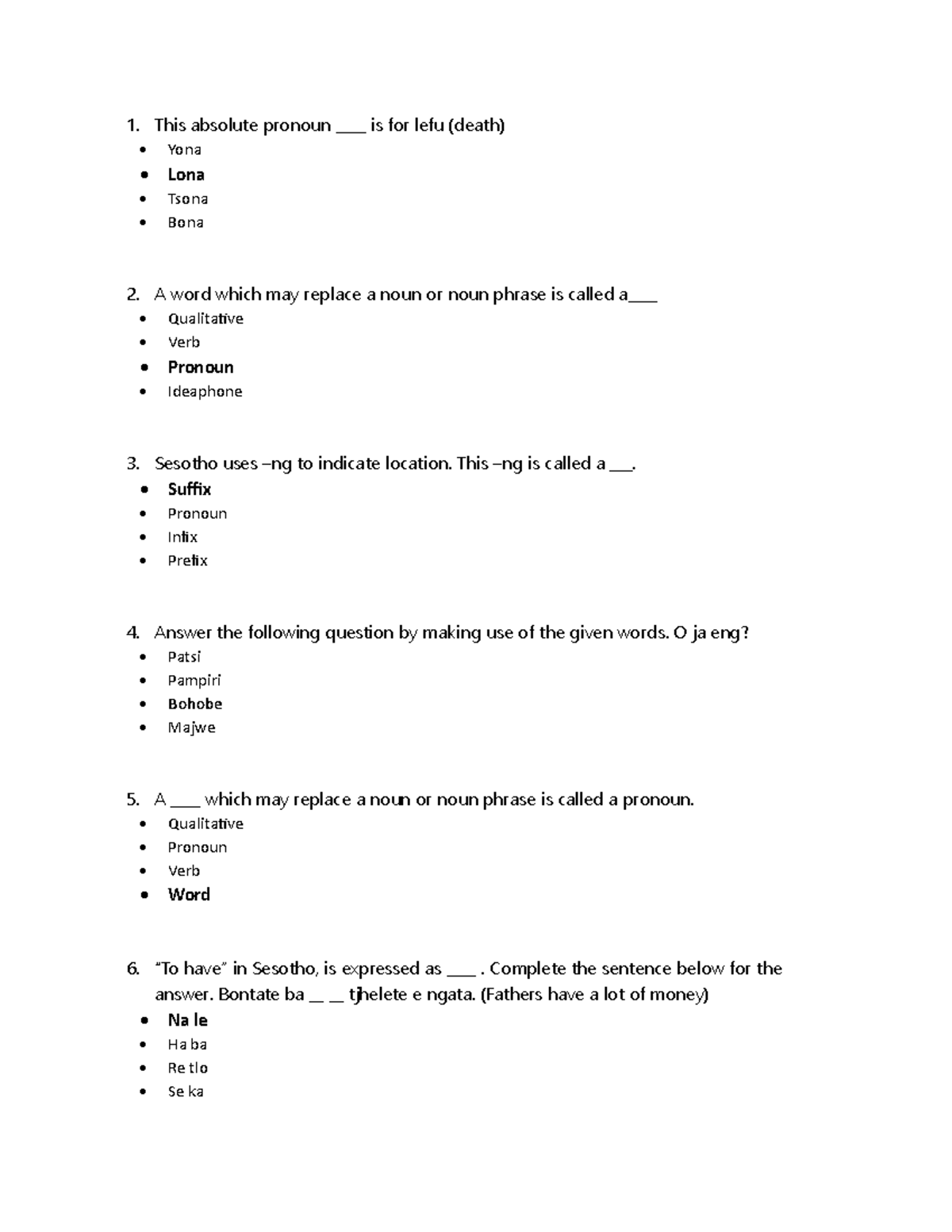 Ict2622 solutions - 1. This absolute pronoun ____ is for lefu (death ...