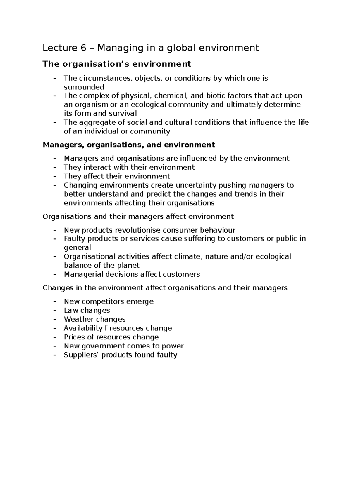 Lecture 6 - Managing in a globbal environment - Lecture 6 – Managing in ...