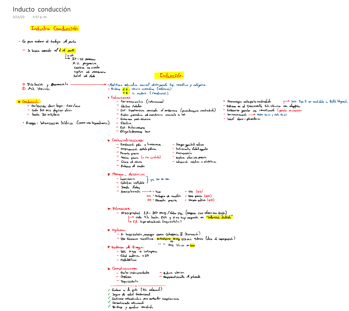 Inducto conducción - Apuntes - Ginecología Y Obstetricia - Inducto ...