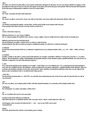 Lesson 8 Extending HTML - Lesson 8 : Extending HTML -uCertify wgu ...