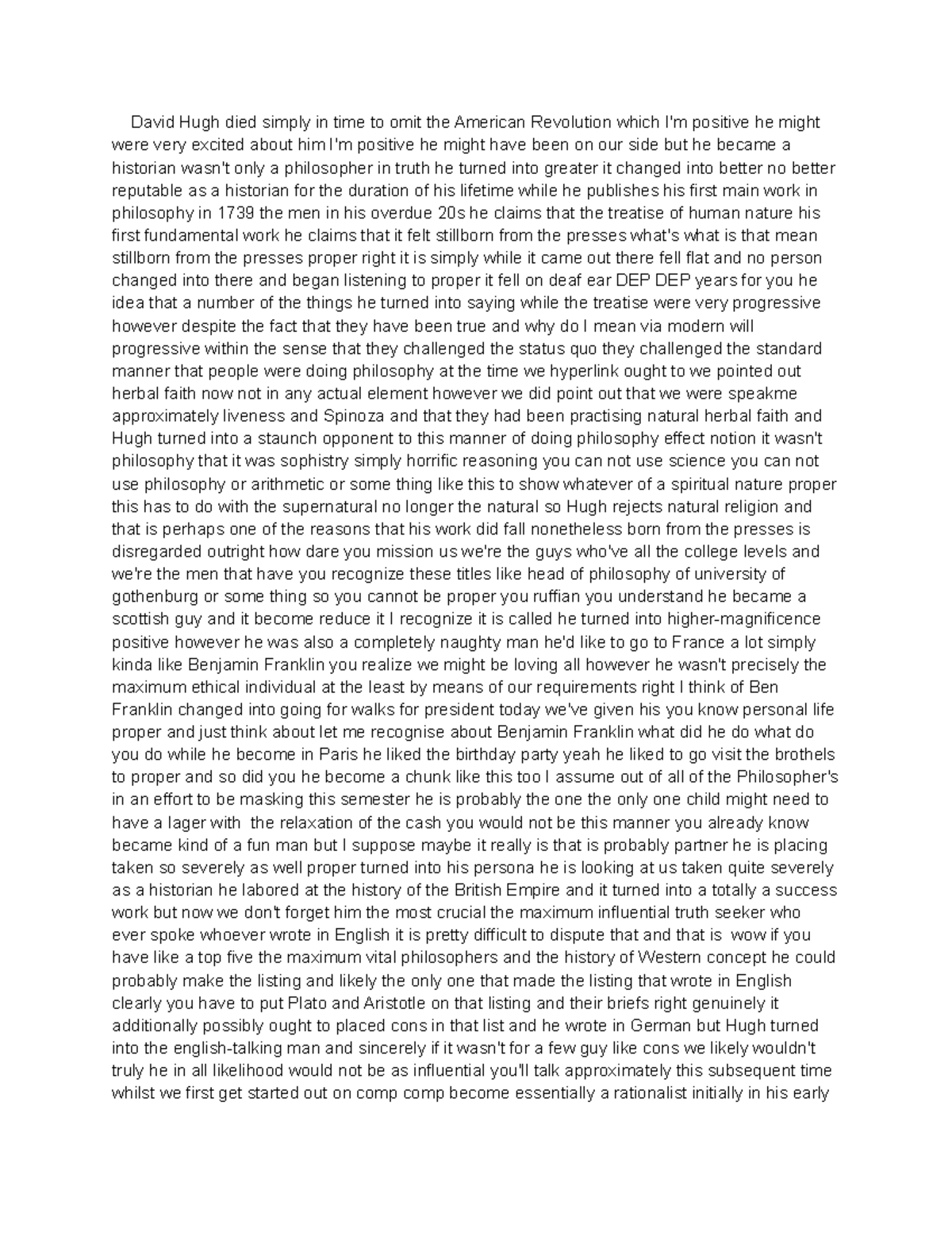 PHIL-1301 David Hugh part1 December 2 - David Hugh died simply in time ...