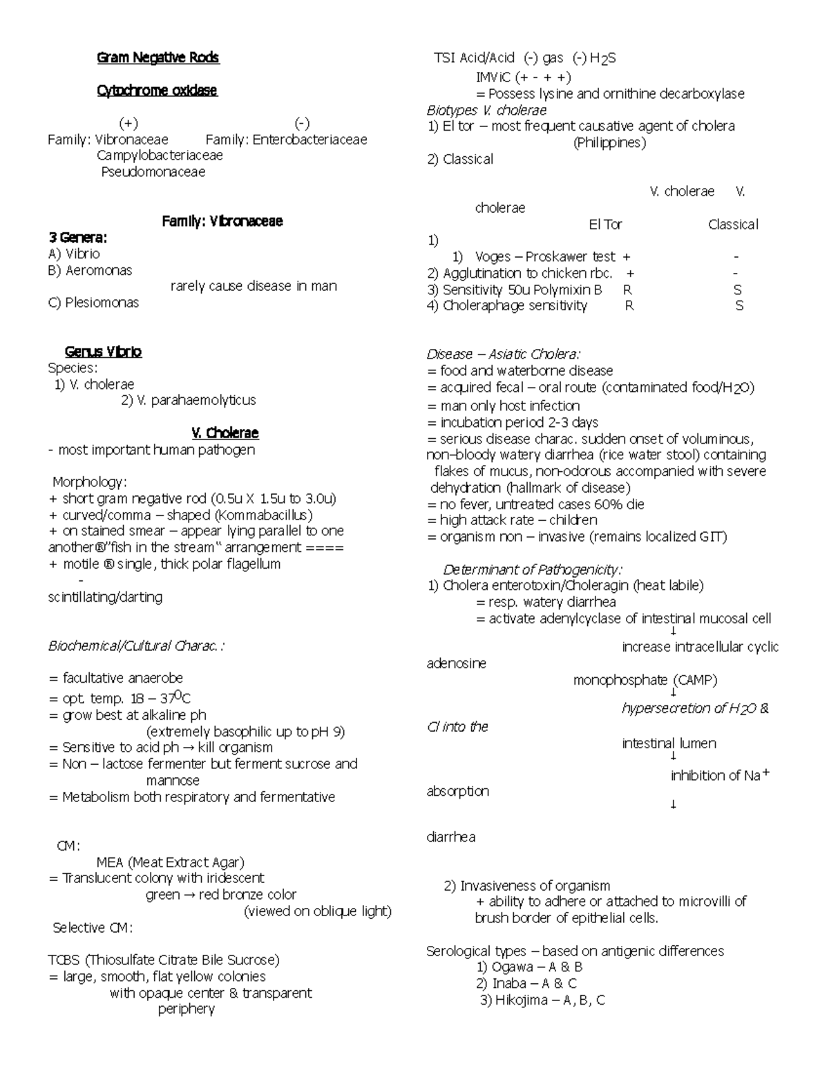 Gram Negative Rods - Gram Negative Rods Cytochrome oxidase ...
