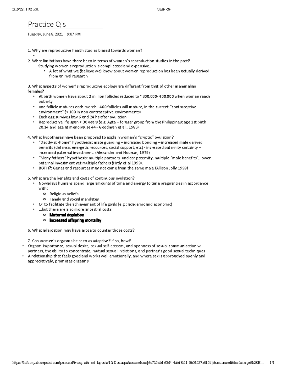 Practice qs week 8 - week 8 - 3/19/22, 1:42 PM OneNote - Studocu