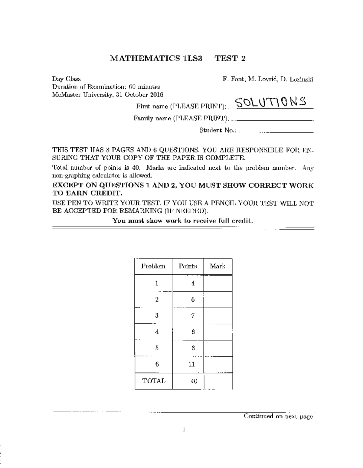 1ls3test2 fall2016 solutions - Studocu