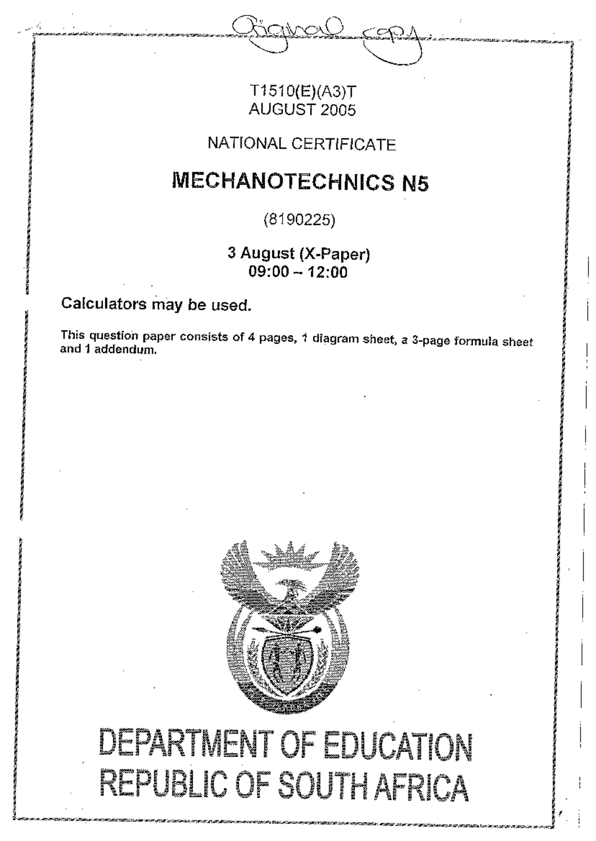 N5 Mechano Aug 2005 - Fluids - N5.6 - Studocu