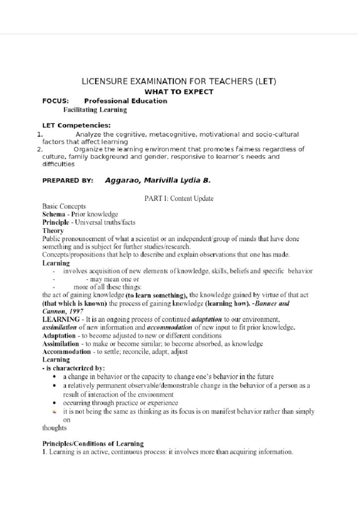 Facilitating - PROFED - Technology for Teaching and Learning 1 - Studocu