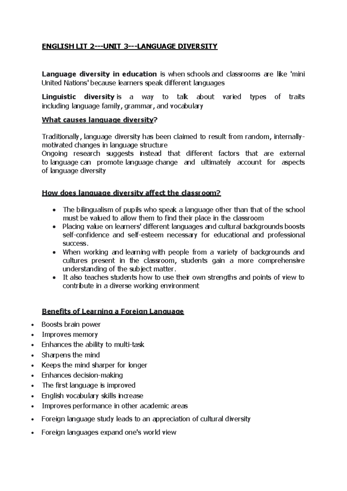 .arch UNIT 3 Language Diversity - Copy - ENGLISH LIT 2-UNIT 3-LANGUAGE ...