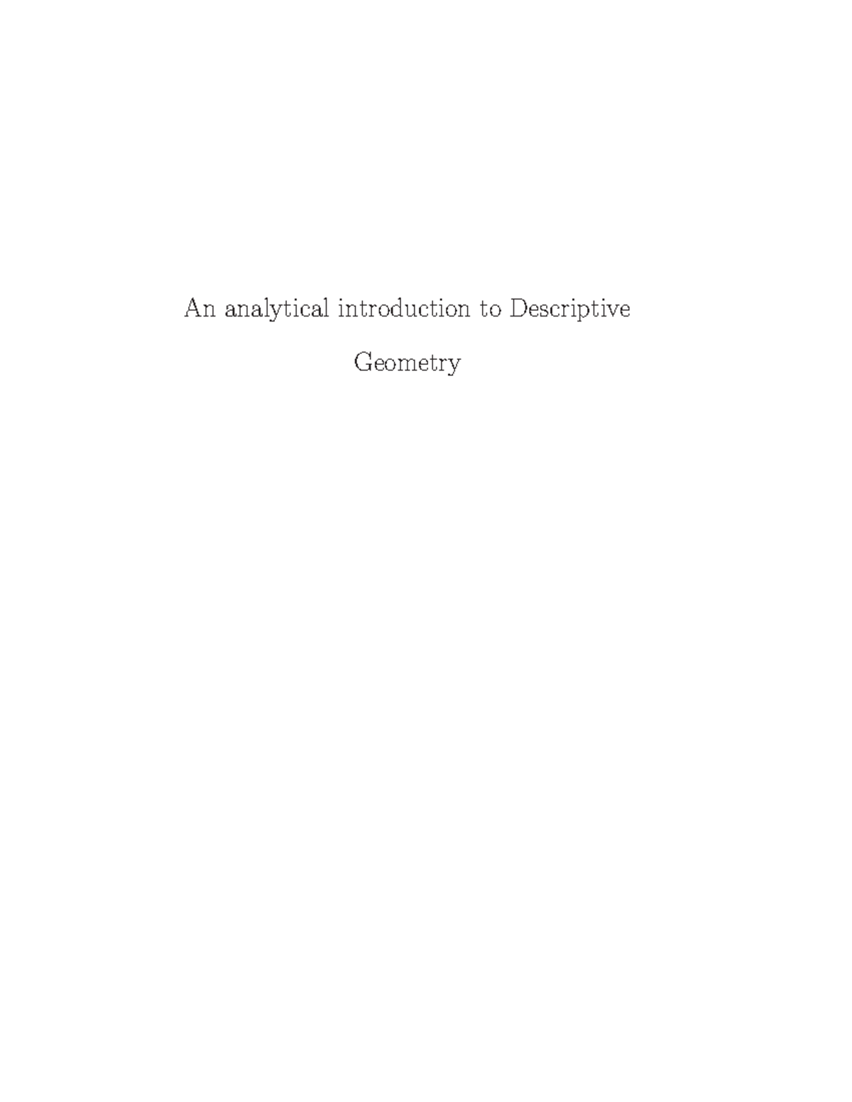 Descriptive notes p1 - An analytical introduction to Descriptive ...