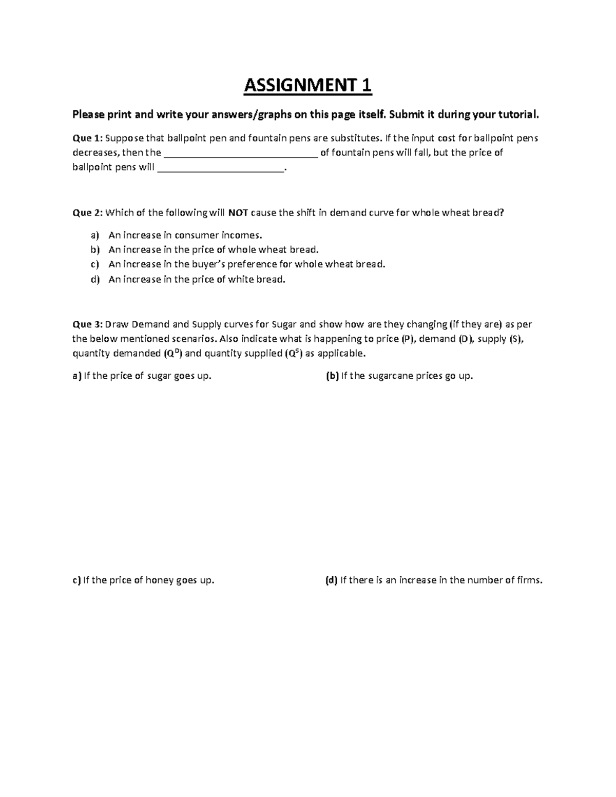 ECON 1P91 Assignment 1 - Assmt 1 for tutorial - ASSIGNMENT 1 Please ...