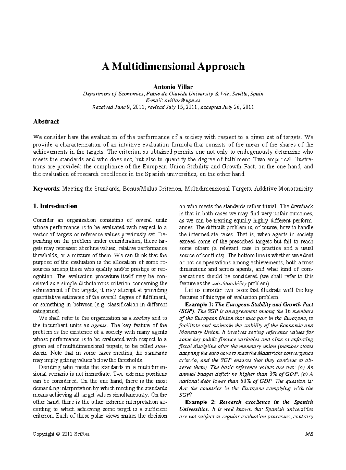 A Multidimensional Approach - A Multidimensional Approach Antonio ...
