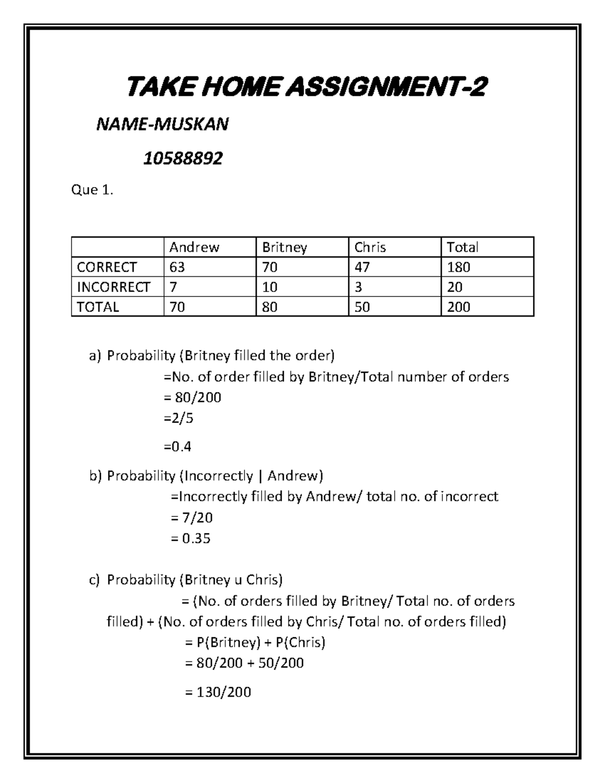 THA 2 - Data analysis Take home assignment 2 semester 2020/2021- grade seven - TAKE HOME ...