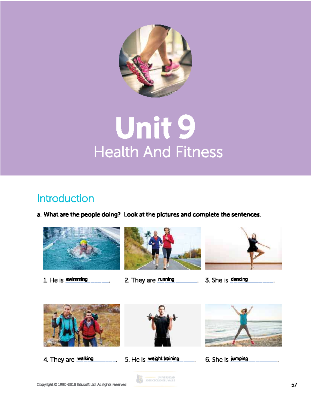 Workbook 09 - Unit 9 Health And Fitness Introduction a. What are the ...