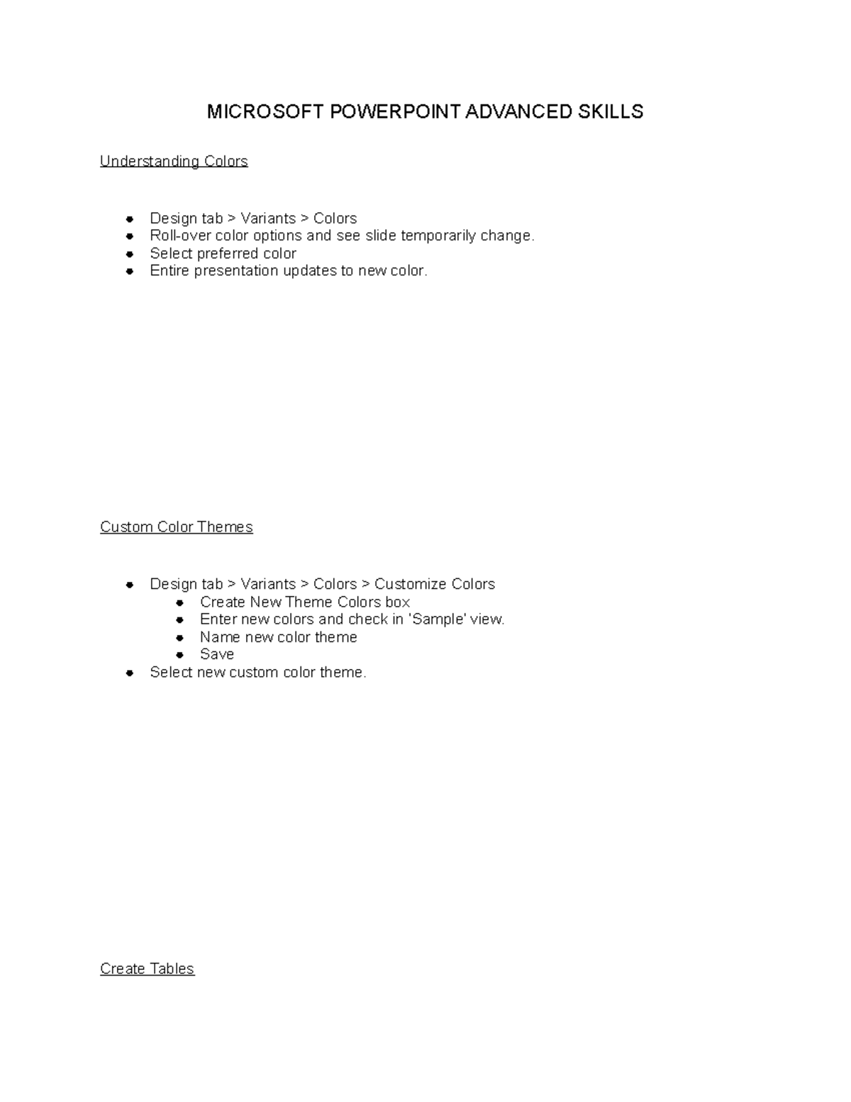 Computer Applications Notes 21 Microsoft Power Point Advanced Skills ...