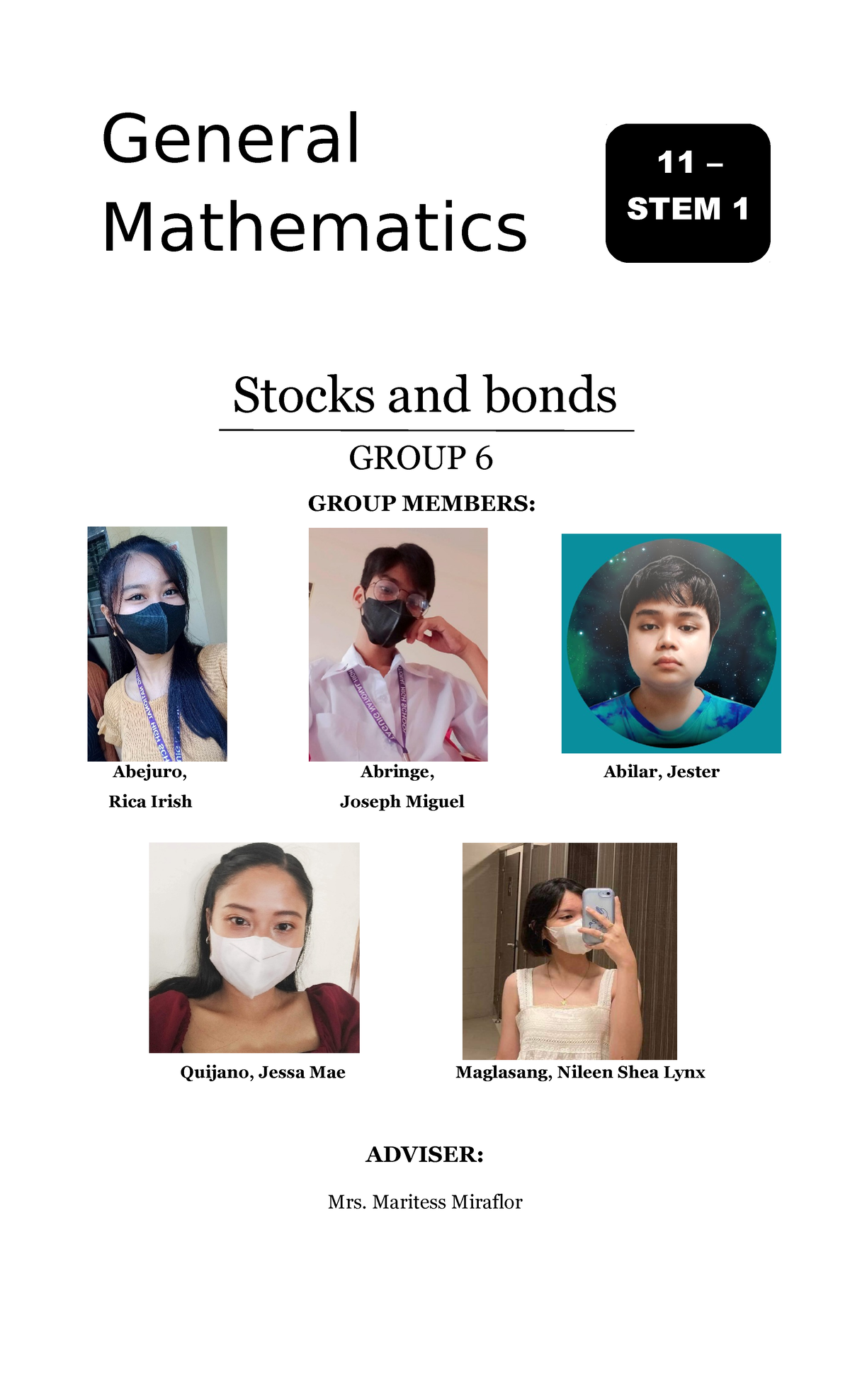 Gen math Lecture Notes - General Mathematics Stocks and bonds GROUP 6 ...