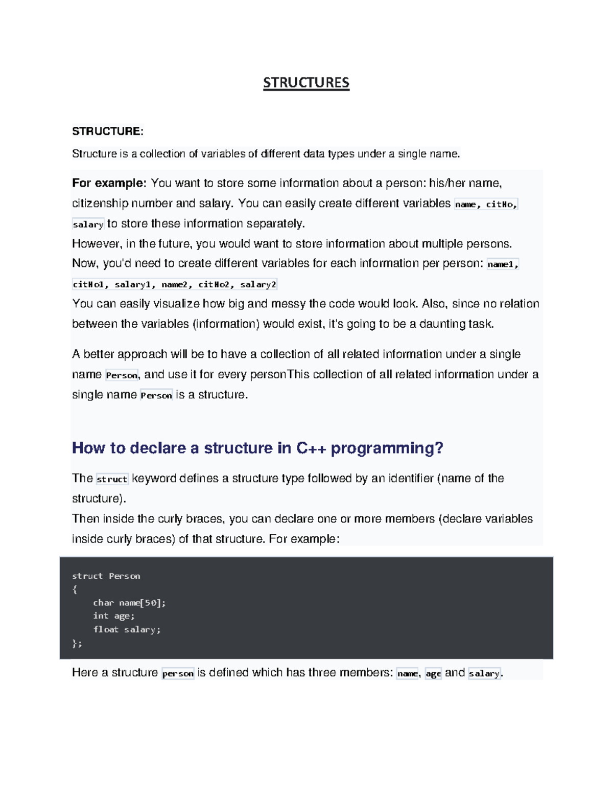 Structures - procedural and general-purpose language that provides low ...