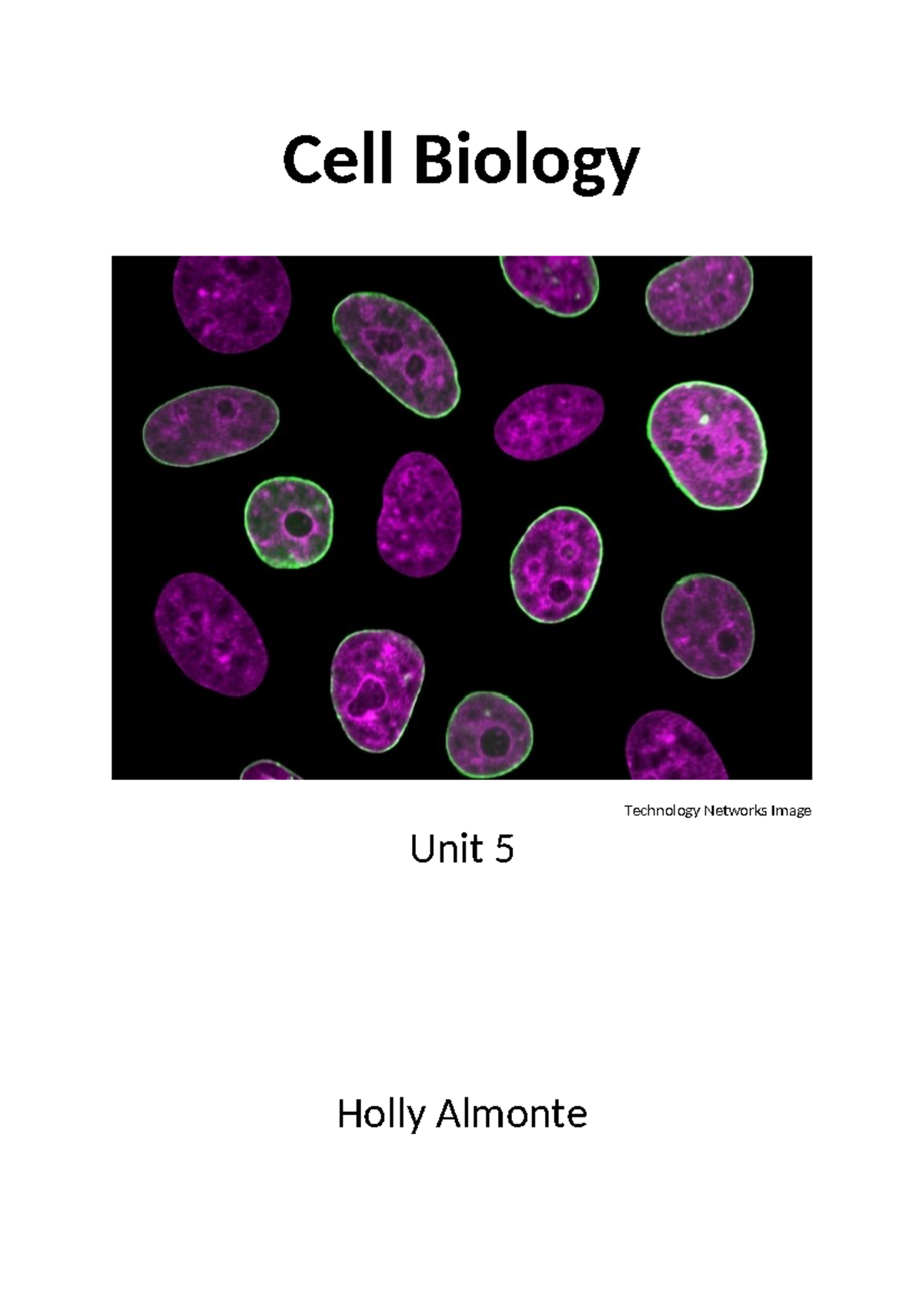 Unit 5 Cell Biology - Hope this helps - Cell Biology Technology ...