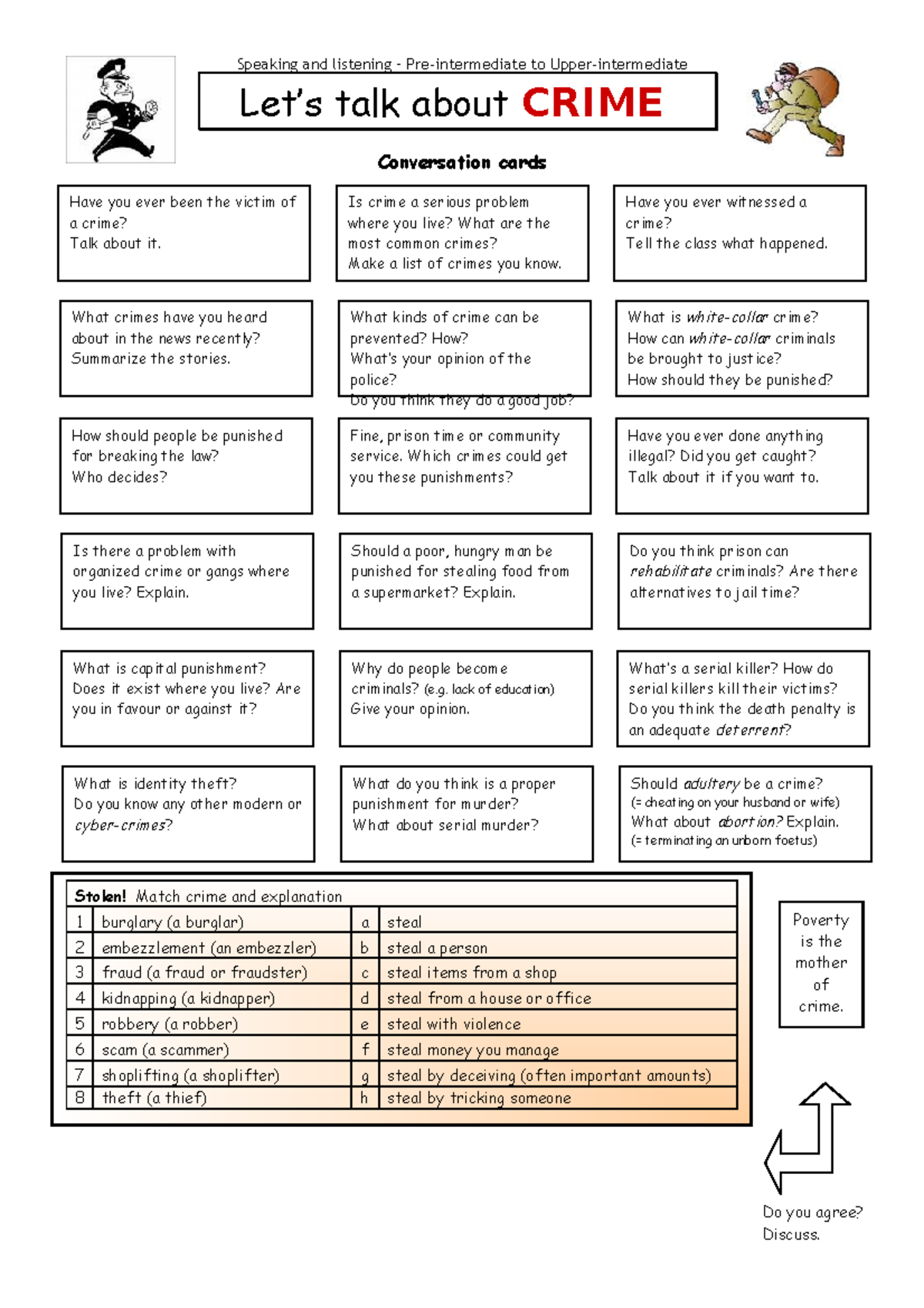 Speaking UNIT 78 lets-talk-about-crime - Speaking and listening – Pre ...