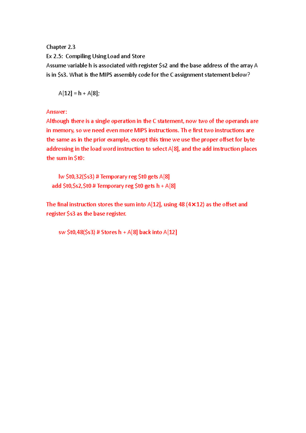 2.5Compiling Using Load and Store - Chapter 2. Ex 2: Compiling Using ...
