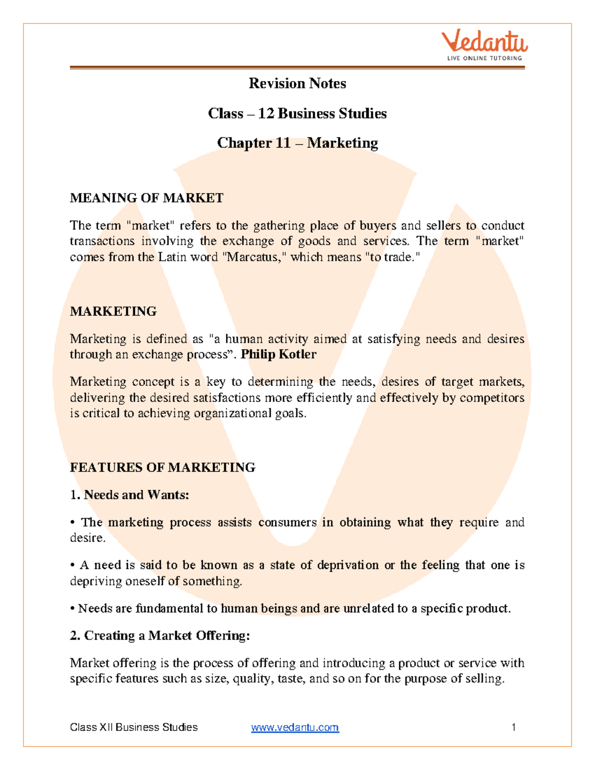 Class 12 Business Studies Chapter 11 - Revision Notes - Revision Notes ...