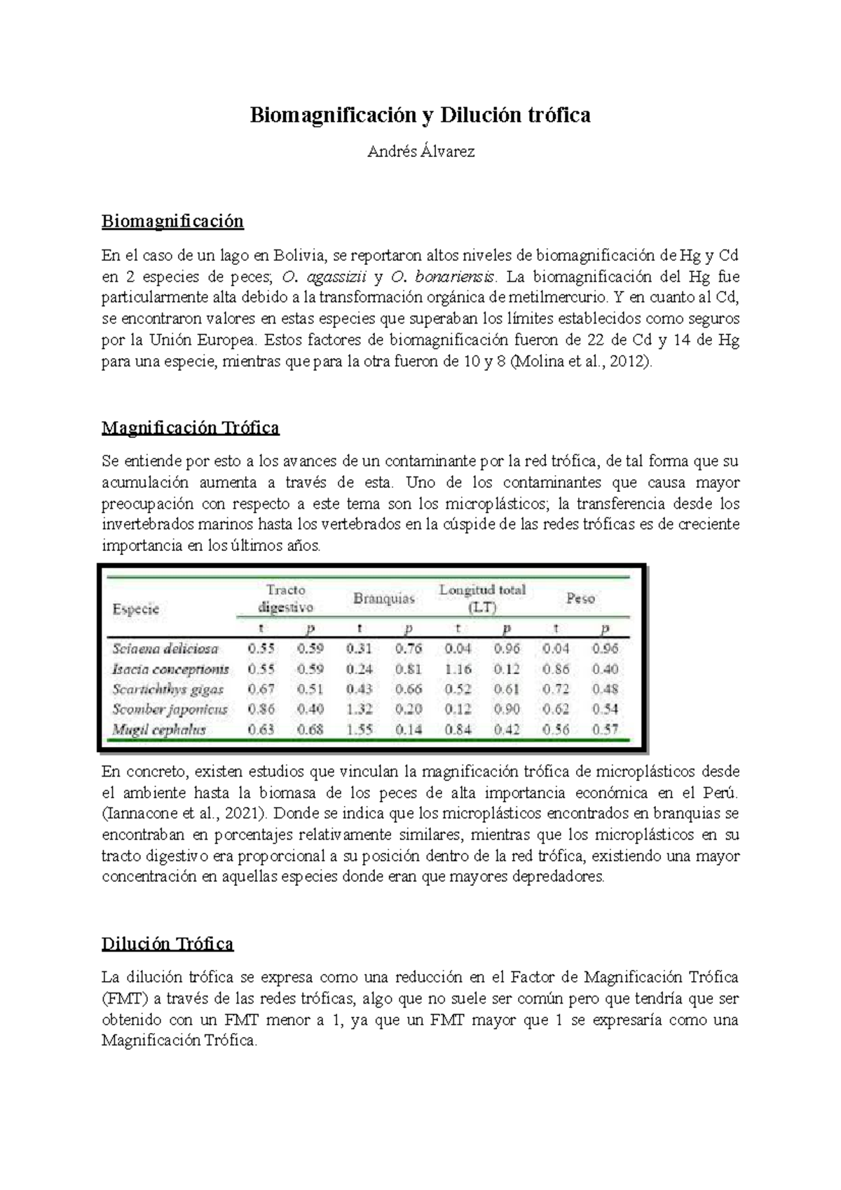 Biomagnificacion - Biorremediación ambiental - Biomagnificación y ...