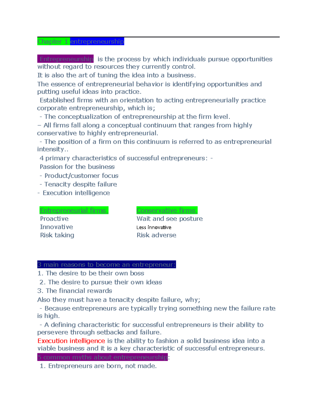 Chapter 1 entrepreneurship - Chapter 1 entrepreneurship ...